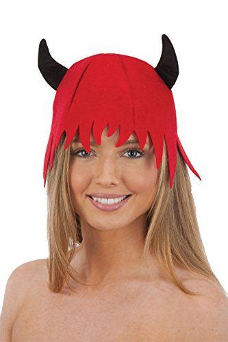 Devil Hat Redblack Soft Felt Costumes Accessory Adult Teen