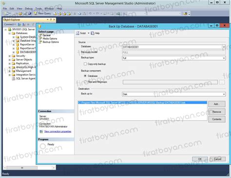 Sql Server 2014te Database Backup İşlemi