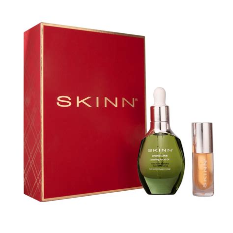 Skinn Divine Elixir Ayurvedic Face And Lip Oil Set In Holiday Box Hsn