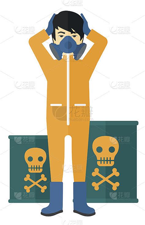 穿着化学防护服的人