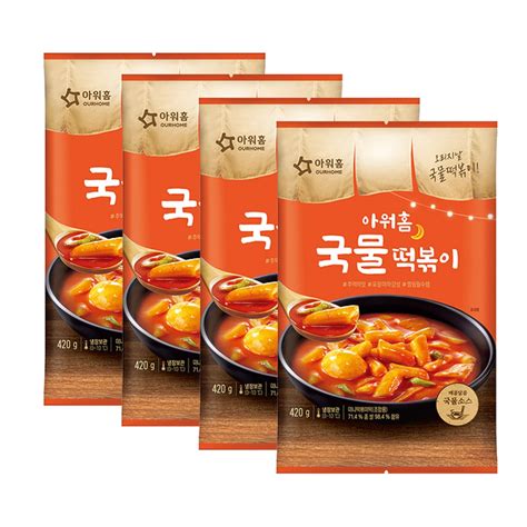 한정특가 아워홈 추억의맛 국물떡볶이 420g X 4팩 홈플러스 택배배송