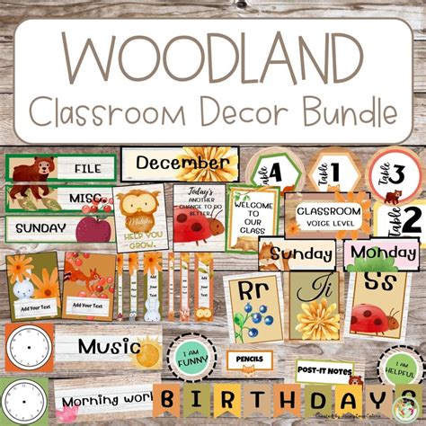 Woodland Classroom Etsy
