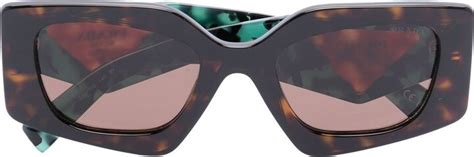 Prada Eyewear Temple Tortoiseshell Effect Sunglasses Shopstyle