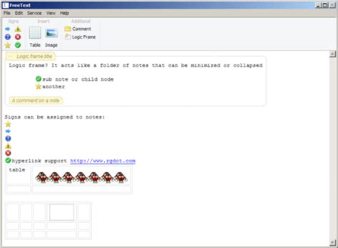 Freetext Freeware Notebook Rgdot