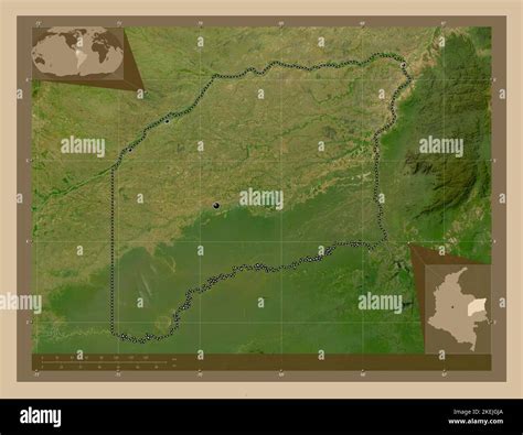 Vichada Commissiary Of Colombia Low Resolution Satellite Map