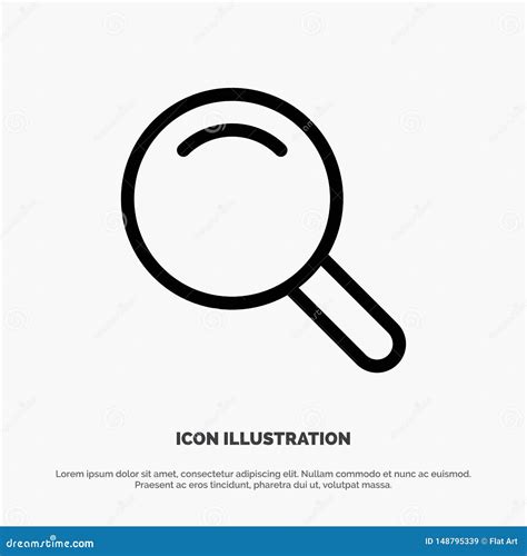Expanded Search Ui Line Icon Vector Stock Vector Illustration Of