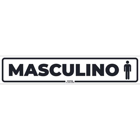 Placa De Sinalização Banheiro Masculino 3