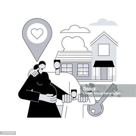 패밀리 하우스 추상 컨셉 벡터 일러스트레이션 2세대 주택에 대한 스톡 벡터 아트 및 기타 이미지 2세대 주택 가정 생활
