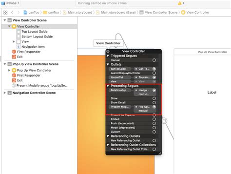 Ios Receiver Has No Segue With Identifier PopUpSegue Swift Stack Overflow