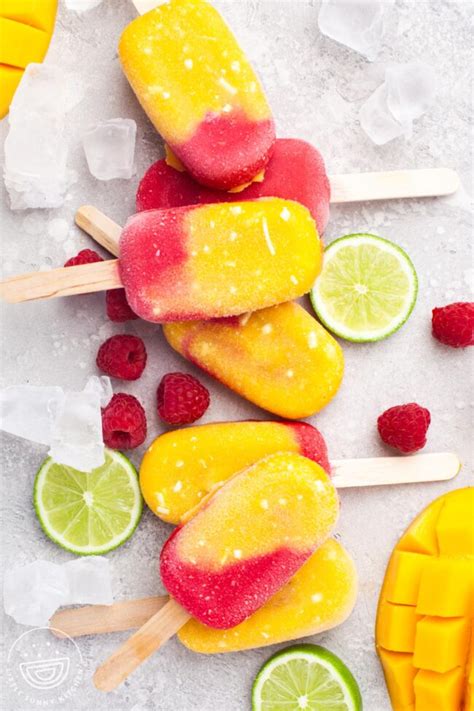 Refreshing Mango Raspberry Popsicles Little Sunny Kitchen