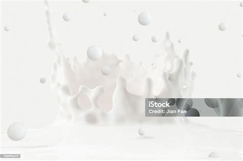 창조적 인 모양 3d 렌더링과 우유를 튀기는 순도 우유에 대한 스톡 사진 및 기타 이미지 우유 0명 3차원 형태 Istock