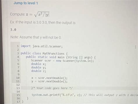 Solved Jump To Level Compute Z X Y Ex If The Input Is Chegg