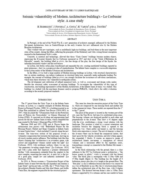 Seismic Vulnerability Of Modern Architecture Pdf