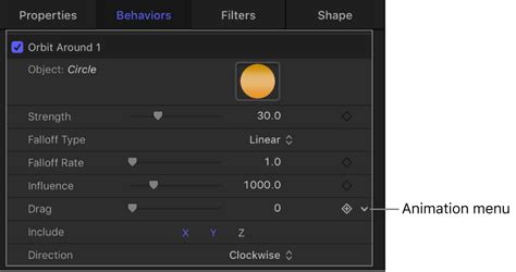 add or remove a parameter behavior in motion apple support