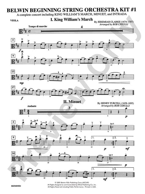 Belwin Beginning String Orchestra Kit 1 Viola Viola Part Digital