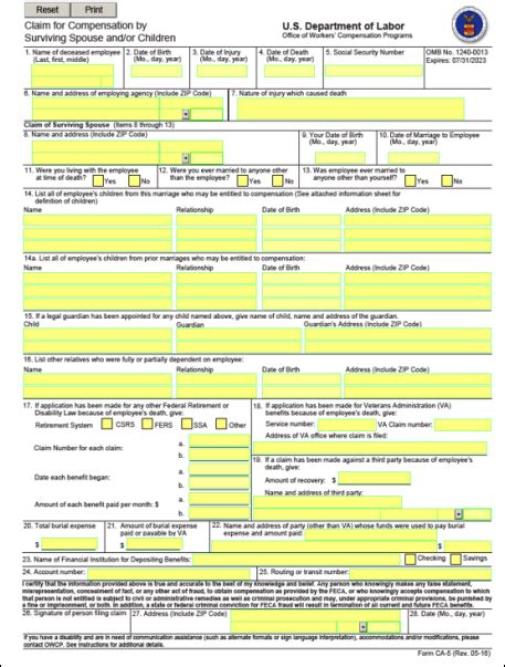 Form Ca 5