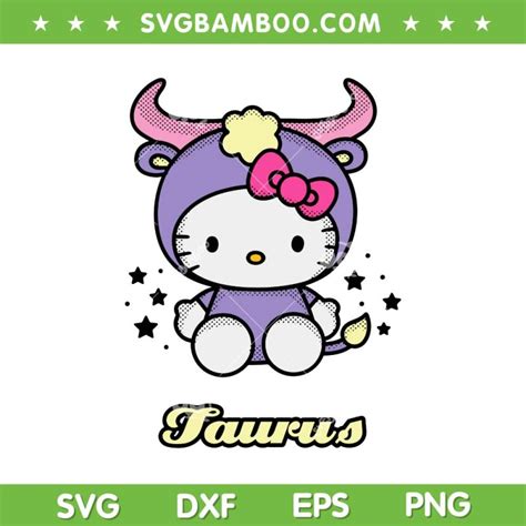 Hello Kitty Zodiac Taurus Svg Png