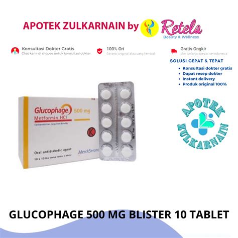 Jual Glucophage 500mg 10 Tablet Shopee Indonesia