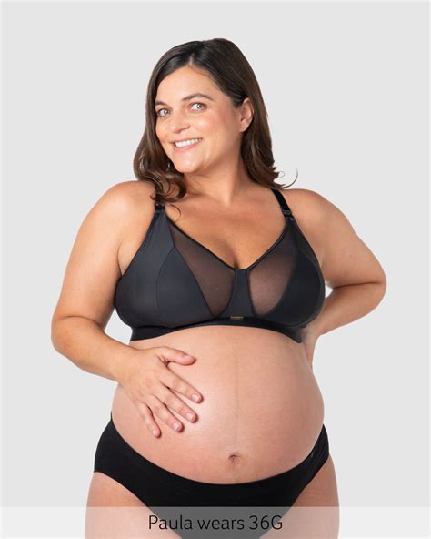 Flawless Full Cup Plunge Nursing Bra Black Hotmilk Lingerie