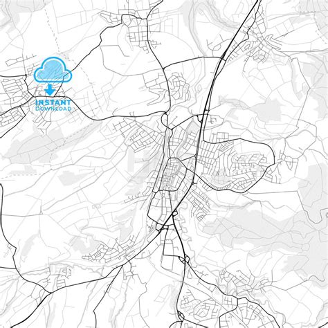 Vector PDF Map Of Balingen Germany HEBSTREITS Sketches Map Vector