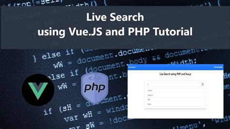 Live Search Using Php And Vue Js Demo Youtube
