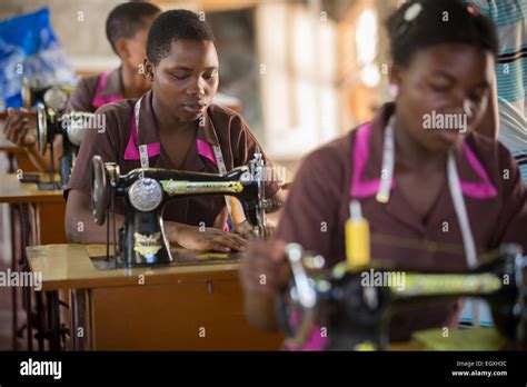 Sewing And Vocational Training Class Dar Es Salaam Tanzania Stock