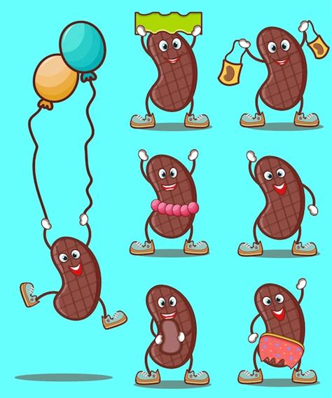 Premium Vector Set Of Beef Grilled As Cartoon Meat Characters