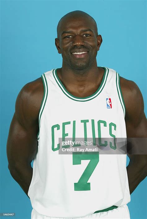 Tony Delk Of The Boston Celtics Poses For A Portrait During The News