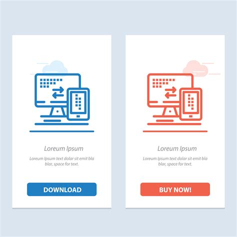Computer Monitor Mobile Cell Blue And Red Download And Buy Now Web Widget Card Template 13194513