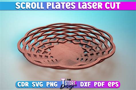 Scroll Plate Laser Cut Svg Wooden Graphic By The T Store Design · Creative Fabrica