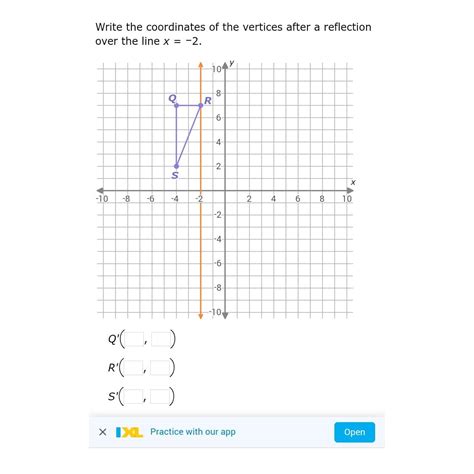 Solved Write The Coordinates Of The Vertices After A Chegg