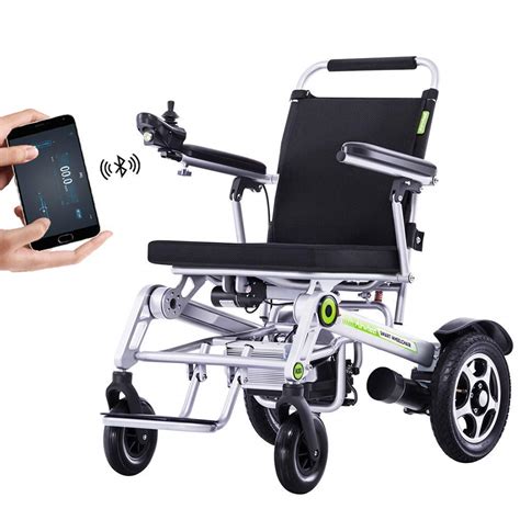 Buy GX Wheelchair Folding Electric Powered Wheelchair Lightweight Portable Smart Chair Personal