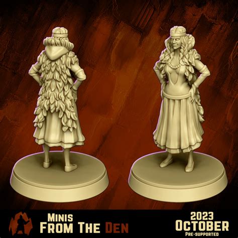 3d Printable Two Faced Mages Minis Pack By Minis From The Den