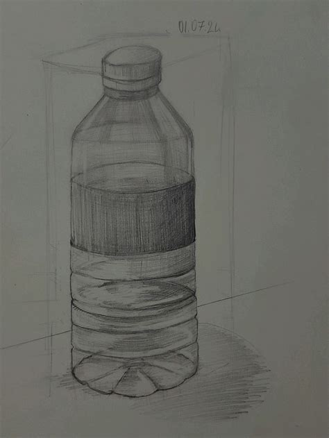 Bottle Drawing Natürmort çizim Sanatsal Resimler Karakalem çizimler