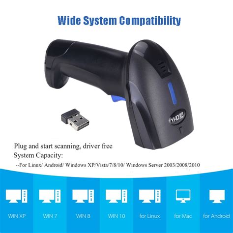 YHDAA Fast Scanning D CMOS Barcode Reader Wireless Bluetooth Handheld Barcode Scanner For