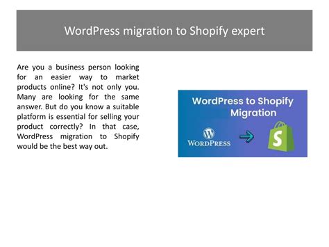 Ppt Why Should You Migrate From Wordpress To Shopify Powerpoint