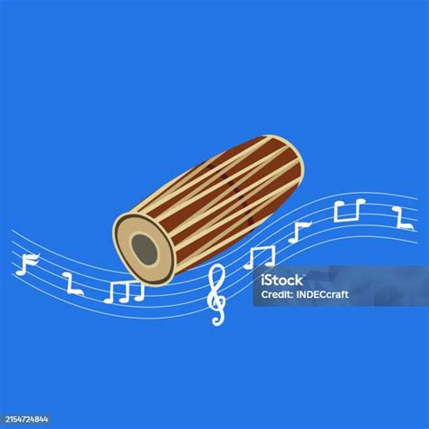 Mridangam Instrument With Notes Stock Illustration Download Image Now