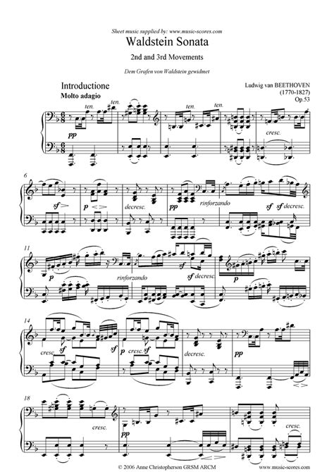 Beethoven Op 53 Sonata 21 Waldstein 2nd 3rd Adagio Rondo Classical