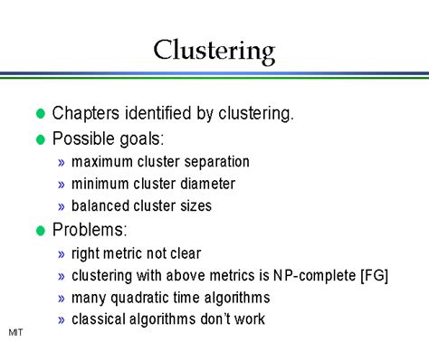 Clustering