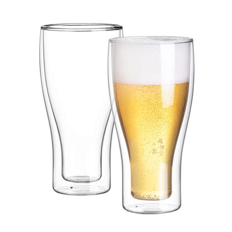 17oz 135oz Whiskey Wine Cup Glasses Double Walled Glassware For Bar P