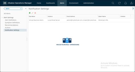 Configure Alert Notification In VROPS Mastering VMware