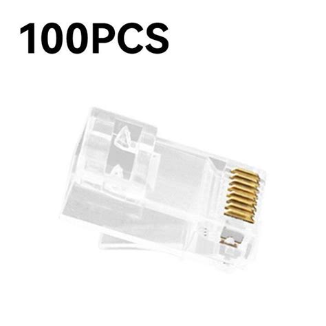 100pcs Cat6 Utp Keystone Jack Ethernet Network Module Rj45 Connector