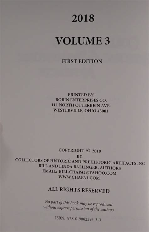 Collectors Of Historic And Prehistoric Artifacts Volume 4 By Bill