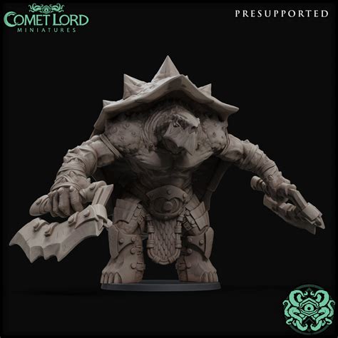 Snapjaw The Tortle Barbarian Digital Version Comet Lord Miniatures