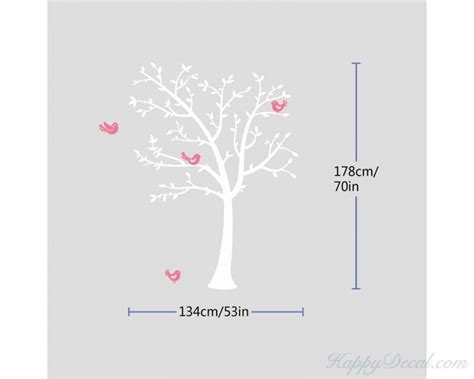 Tree And Lovely Birds Wall Decal Nursery Vinyl Tree Art Stickers