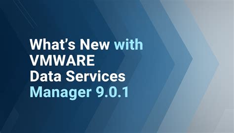 Vmware Data Services Manager 901 Now Available Vmware Blogs