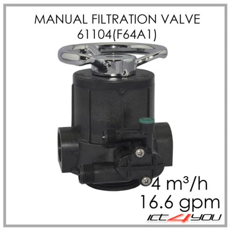 Manual Multiport Softener Valve Runxin 61104 F64A1 4 m³ h Parts and accesories for water treatment