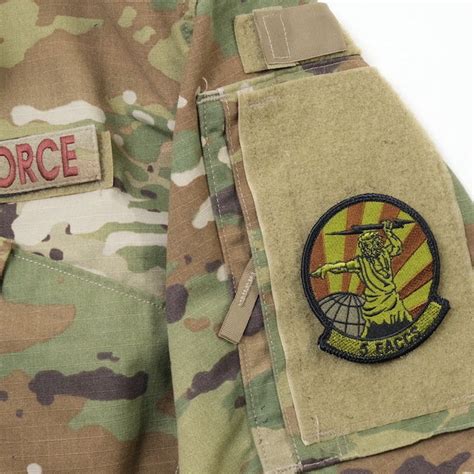 Military Patch（ミリタリーパッチ）5 Eaccs Ocpカラー フック付き 【レターパックプラス対応】【レターパックライト対