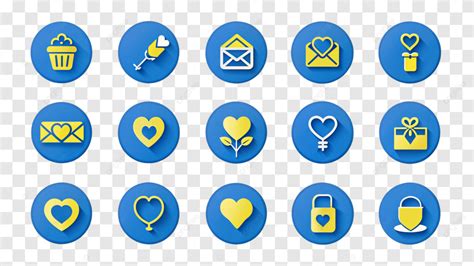 Stylish Flat Design Icons Love Daily Essentials Icon Love Valentine