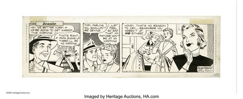 Gill Fox Jeanie Daily Comic Strip Original Art Group Of 5 New Lot 6212 Heritage Auctions